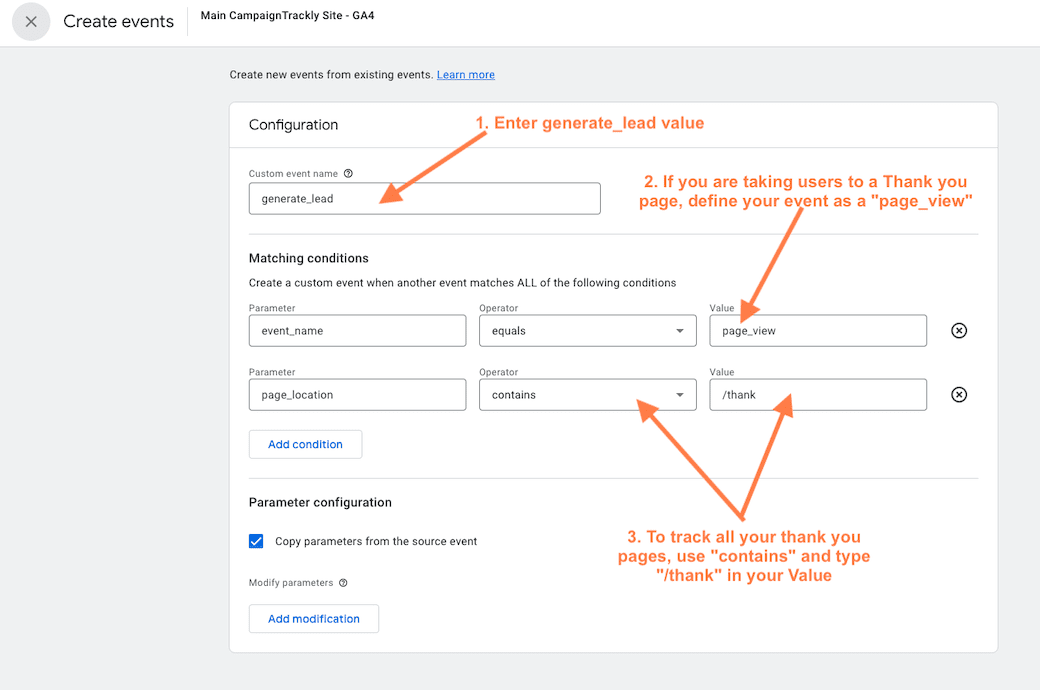 How To Track Sign Ups & New Leads in GA 4 | CampaignTrackly